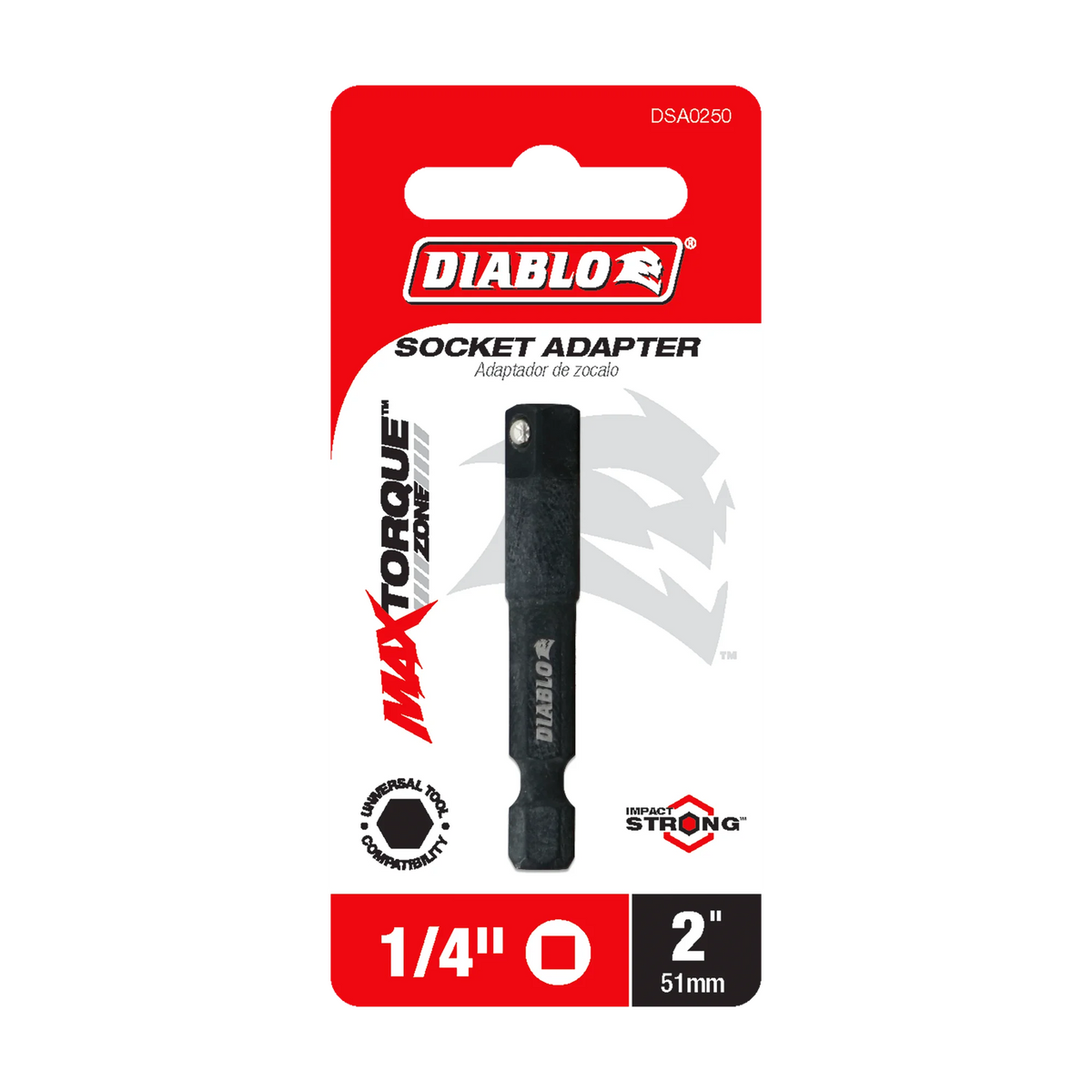 Diablo 1/4" Hex to Square Socket Adaptors (Various Sizes) — Griff ...