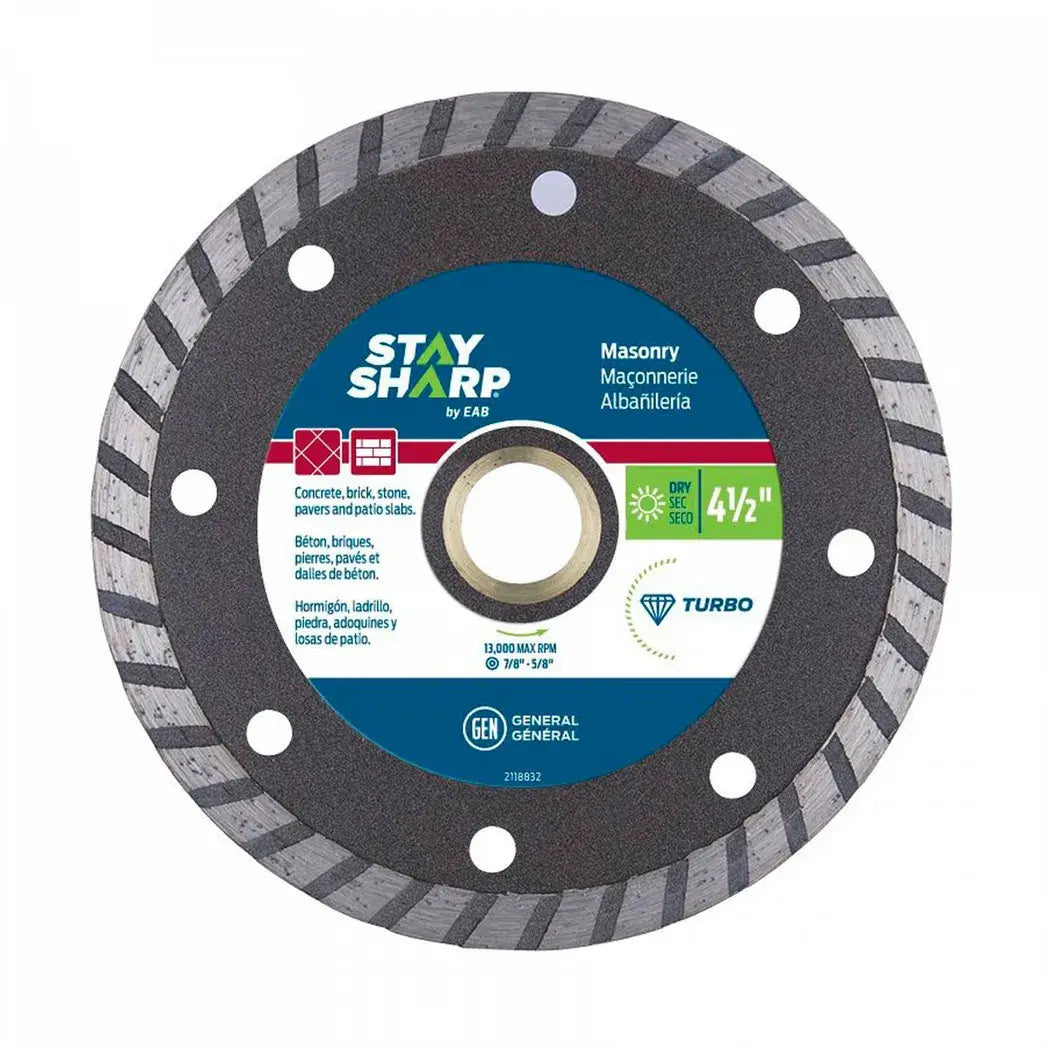 4-1/2" Turbo Diamond Cutting Blade — Griff Building Supplies