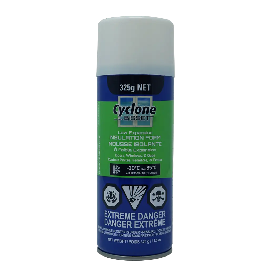 Bissett Cyclone Low Expansion Insulation Spray Foam with Straw — Griff ...
