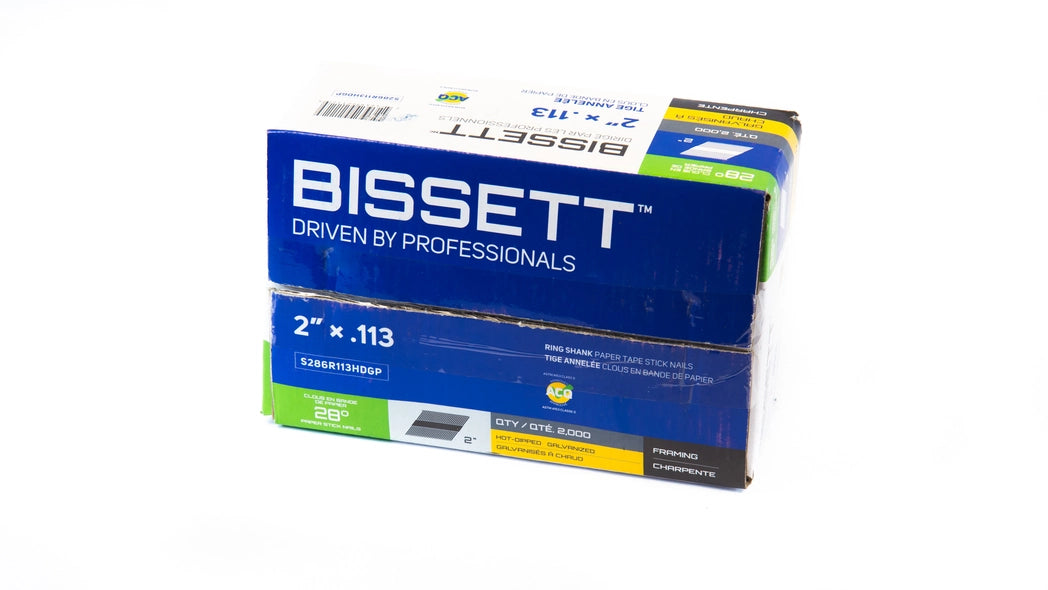 Bissett 2" x .113 28 Degree Galvanized Framing Stick Nails — Griff ...