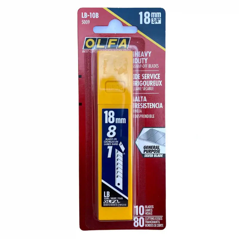 OLFA 18mm LB Silver Heavy Duty Snap Blades — Griff Building Supplies